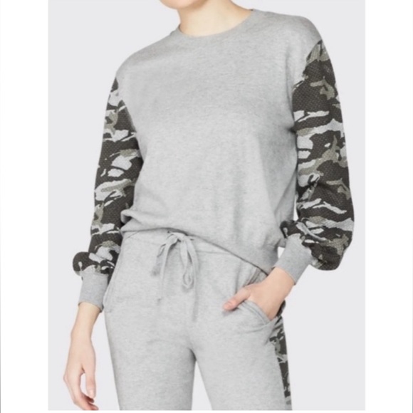Monrow | Sweaters | Nwt Monrow 2 Piece Set Nikita Cashmere Blend Grey Camo Jogger Set Womens S ...